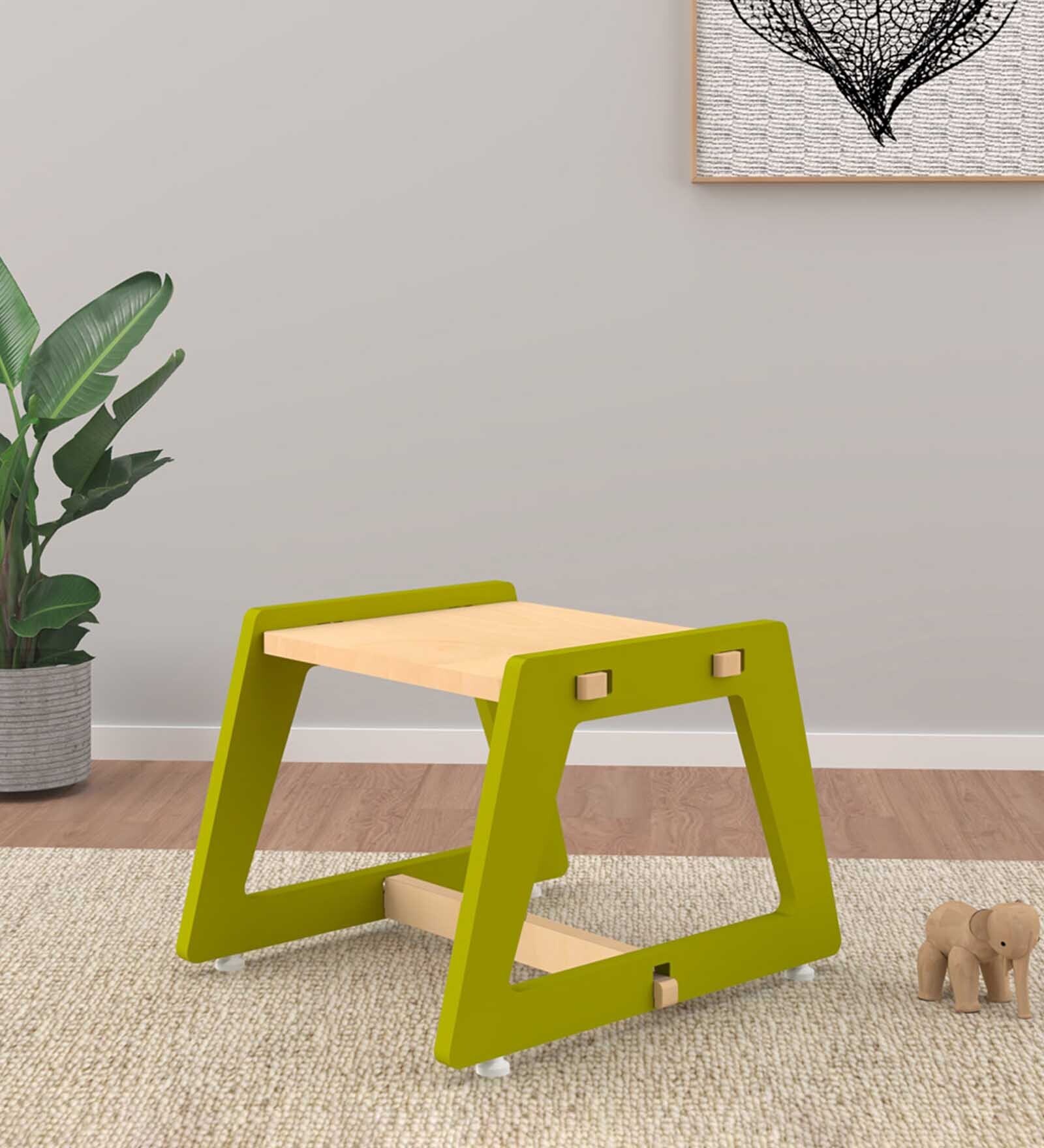 Buy Charcoal Chikku Kids Stool in Green Colour at 5% OFF by X&Y ...