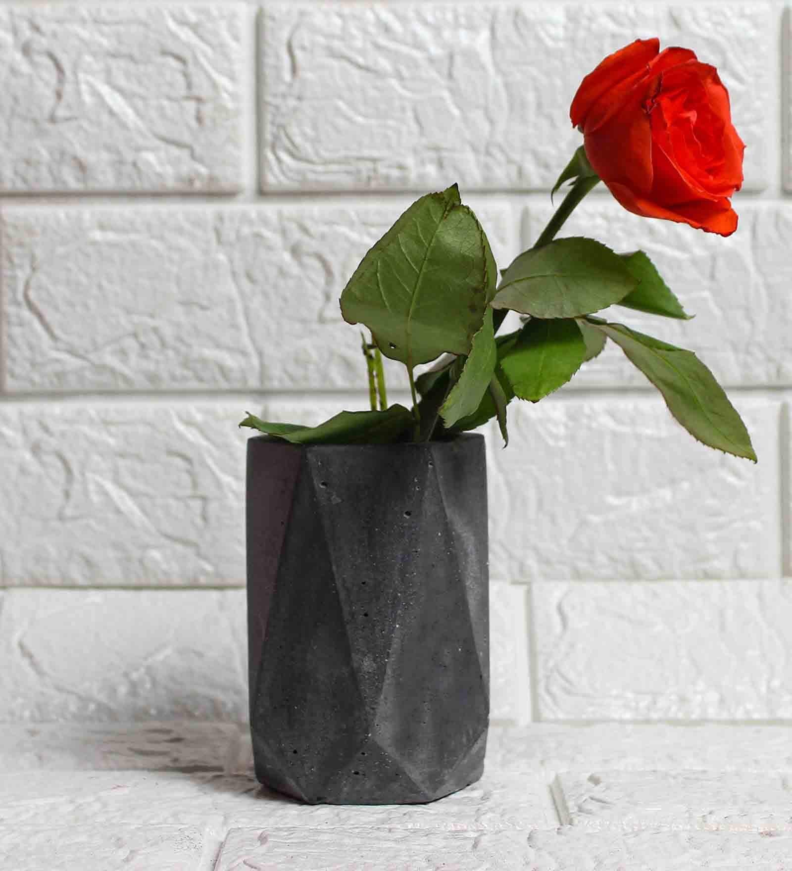 Buy Charcoal Grey Concrete Iso Hex Stand Planter at 22% OFF by Source ...