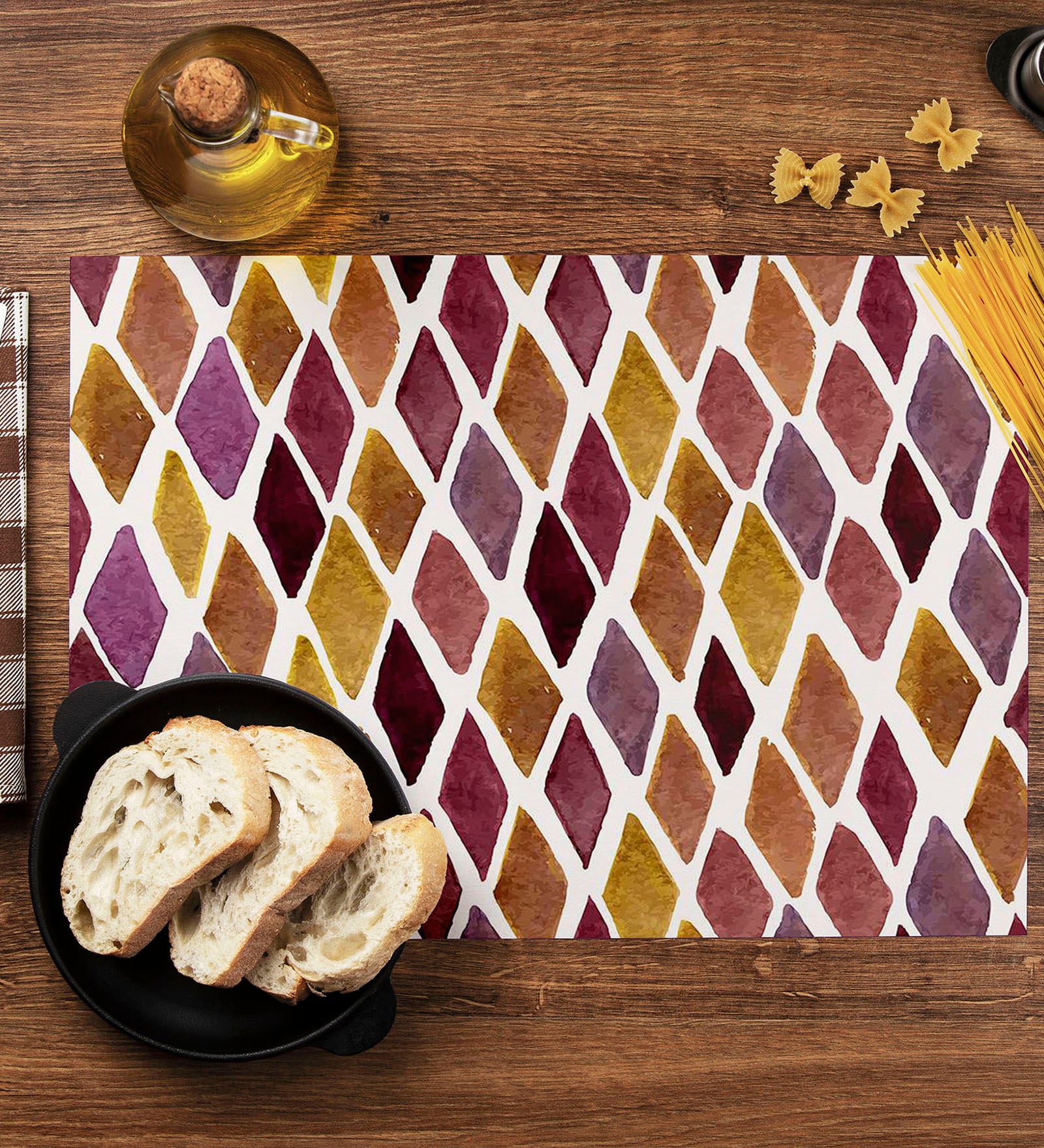 Buy Checked Multicolor (18 x 12) Velvet (Set of 6) Table Placemat at 63 ...