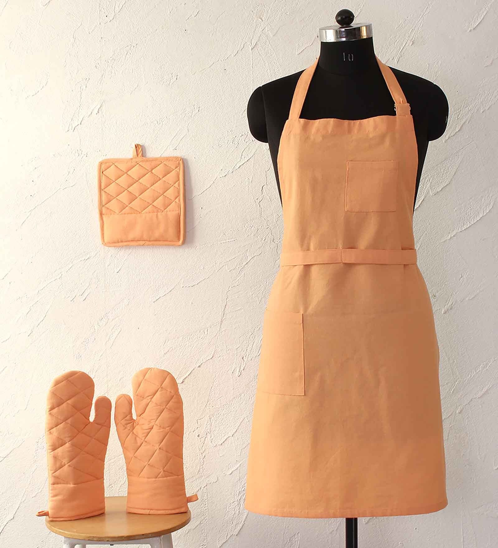 Buy Chef's Orange Cotton Kitchen Linen Set at 6% OFF by House This ...