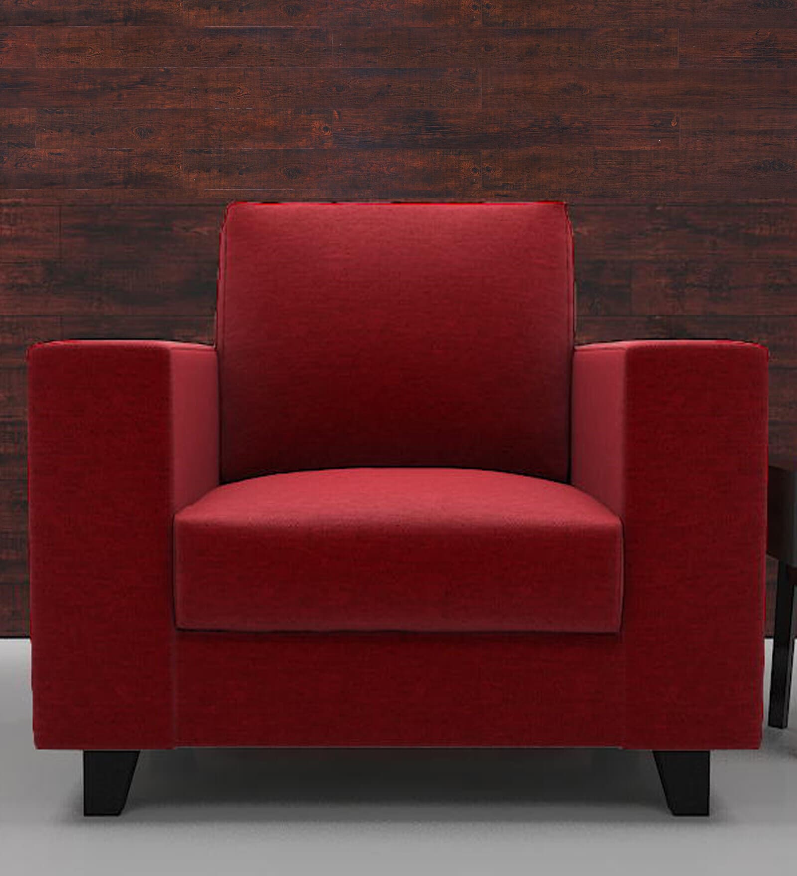 Buy Chelsea One Seater Sofa in Red Colour by CustomFurnish Online - 1 ...