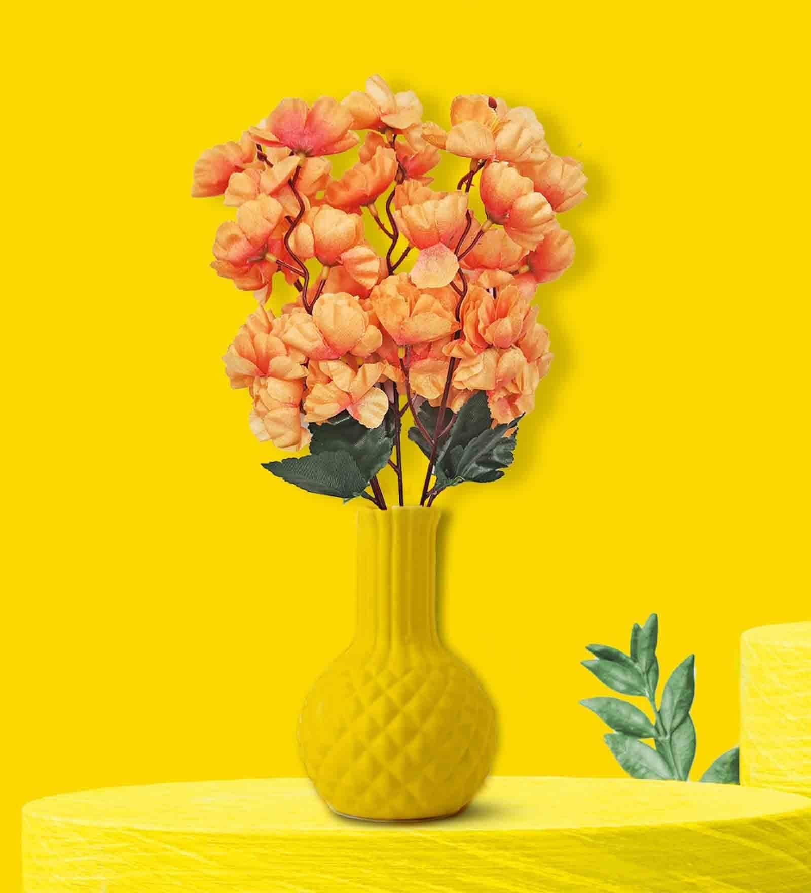 Buy Cherry Blossom Dark Peach Plastic Artificial Flower at 25% OFF by ...