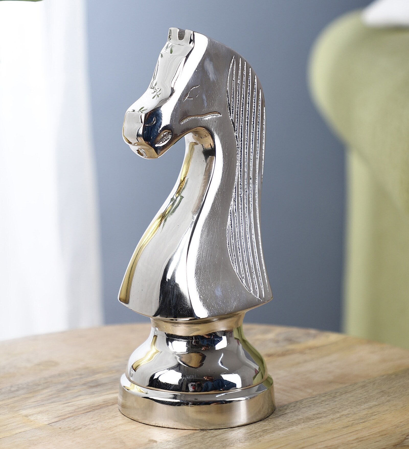 Buy Chess Horse Silver Showpiece at 25% OFF by De Maison Decor | Pepperfry