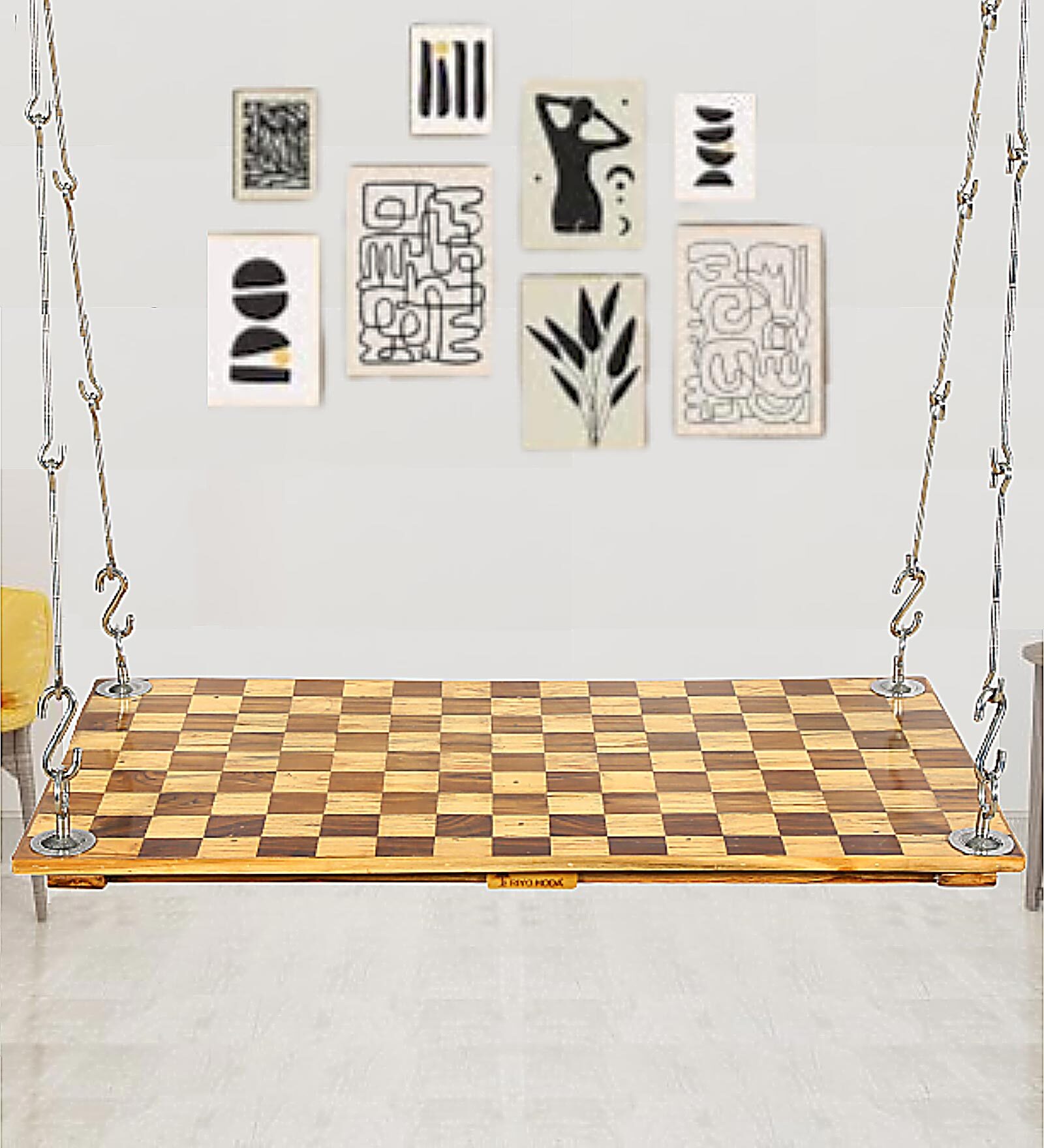 Buy Chess Teak Wood Swing in Natural Finish at 29% OFF by Riyo Moda ...