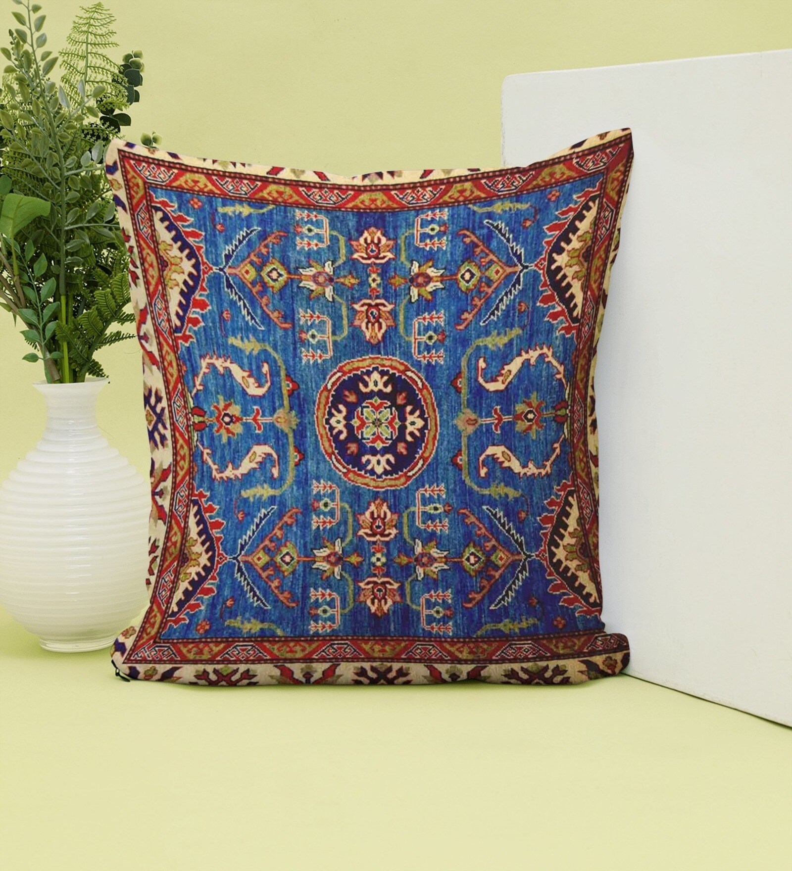 Buy Multicolor Abstract Satin 16X16 Inches Cushion Cover By Ambbi ...