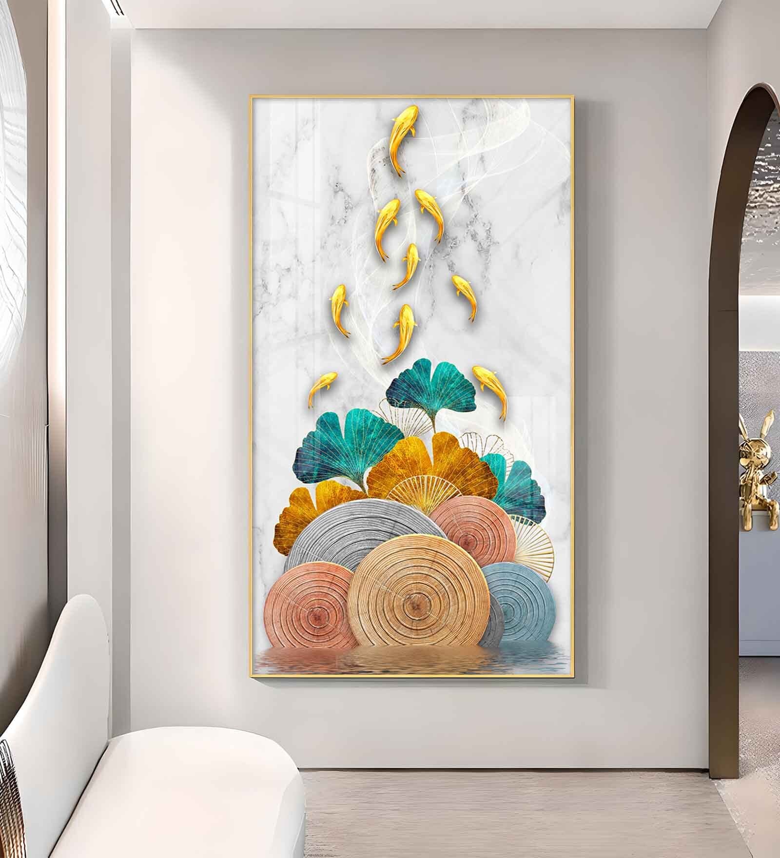Buy Chromatic Fish Glass Finish Vertical Wall Art at 36% OFF by The ...