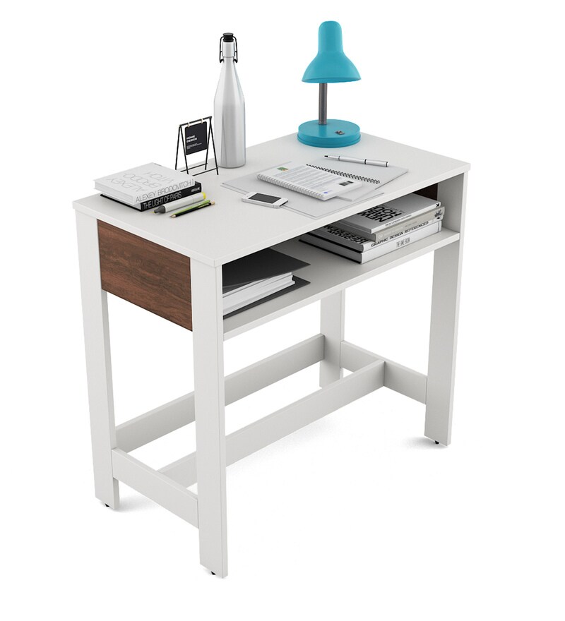 Buy Champ Writing Table in Frosty White Finish by A GLOBIA CREATIONS ...