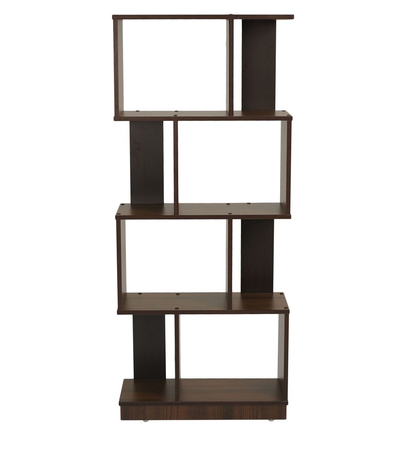 Buy Checkers Medium Book Shelf In Classic Walnut Finish By @Home Online ...