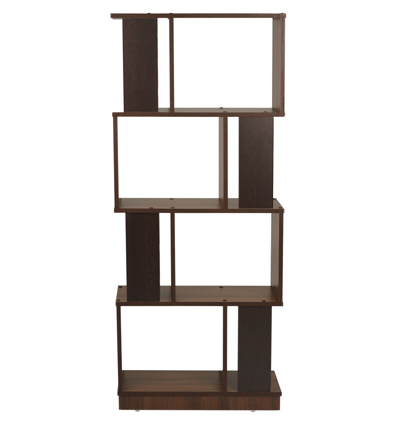 Buy Checkers Medium Book Shelf In Classic Walnut Finish By @Home Online ...