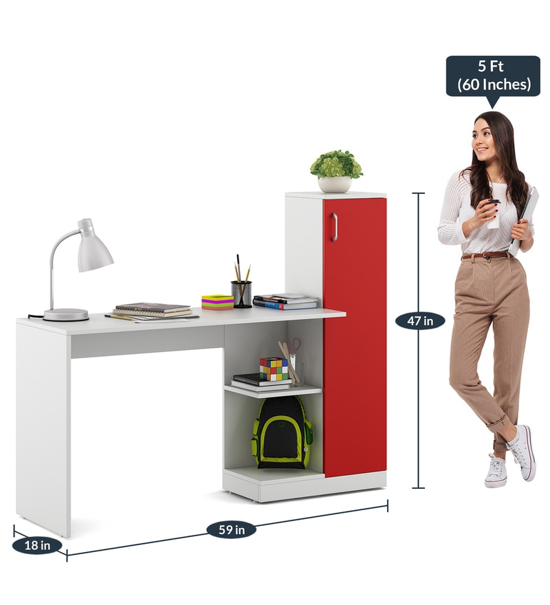 Buy Cherry Kids Study Table in Red Colour by A GLOBIA CREATIONS Online ...