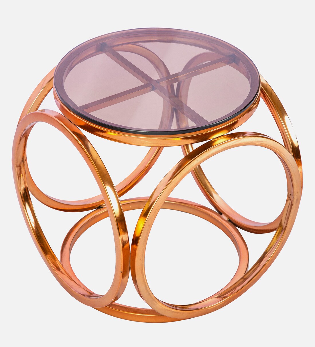 Buy Cirque End Table in Gold Finish By Hn Hues Online - Contemporary ...