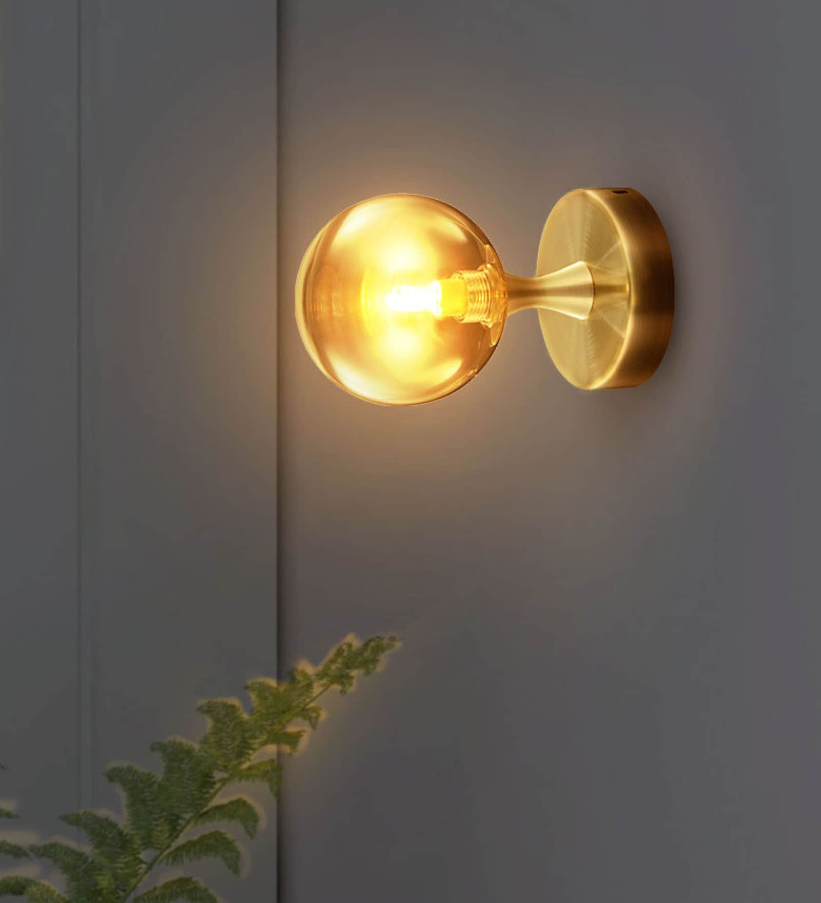 Buy Circlet Gold Mild Steel and Glass Wall Light by TISVA at 17% OFF by ...