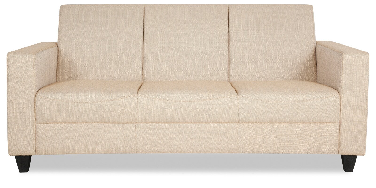 Buy Ciaz Fabric Three Seater Sofa in Beige Colour by HomeTown Online ...