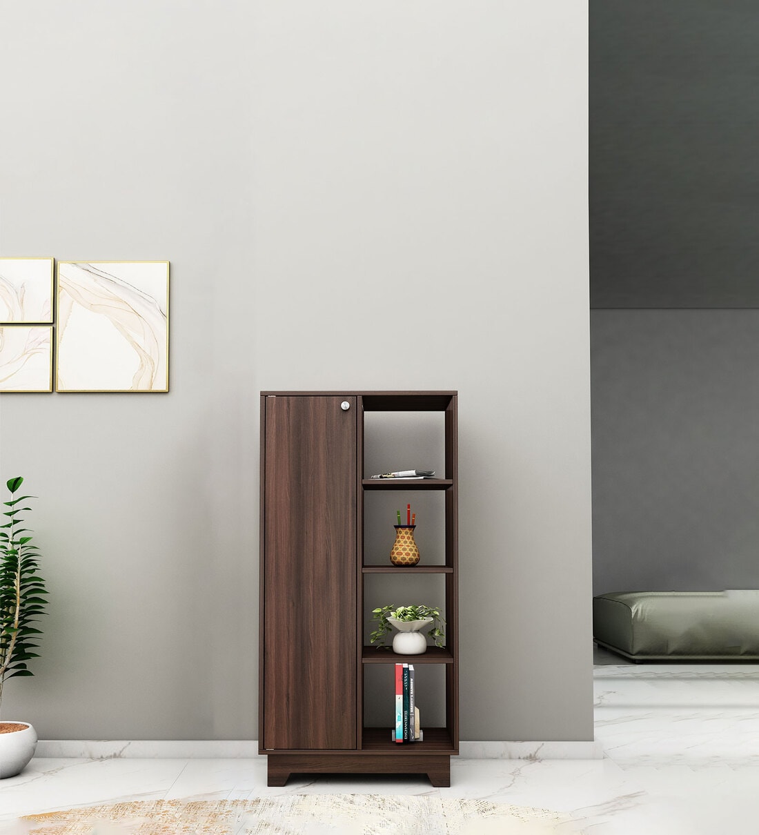 Buy Clanton Wood Book Shelf in Dark Acacia Finish at 42% OFF by Crystal ...