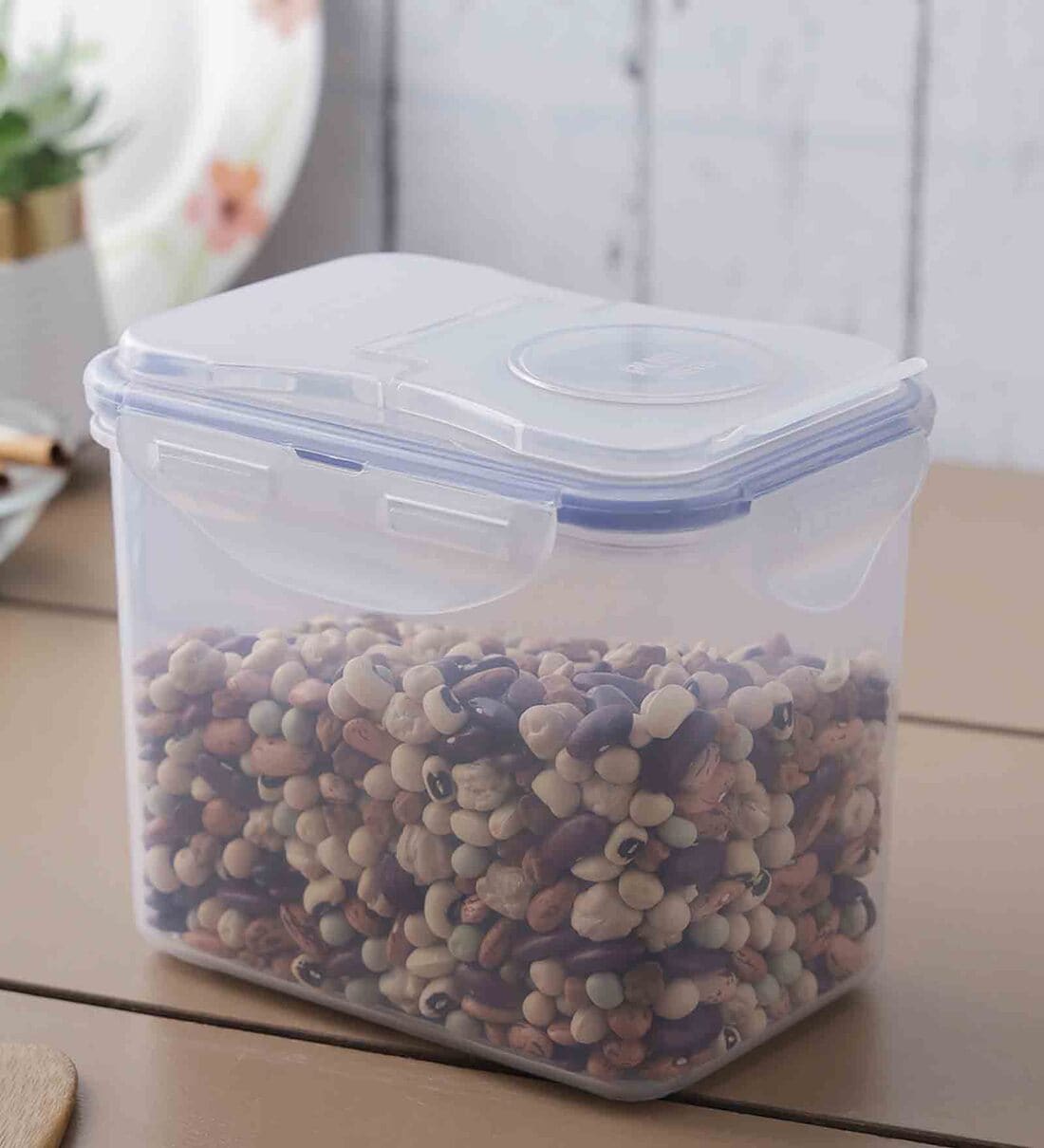 Buy Classic 1 Litre Transparent Plastic Airtight Food Storage Container ...