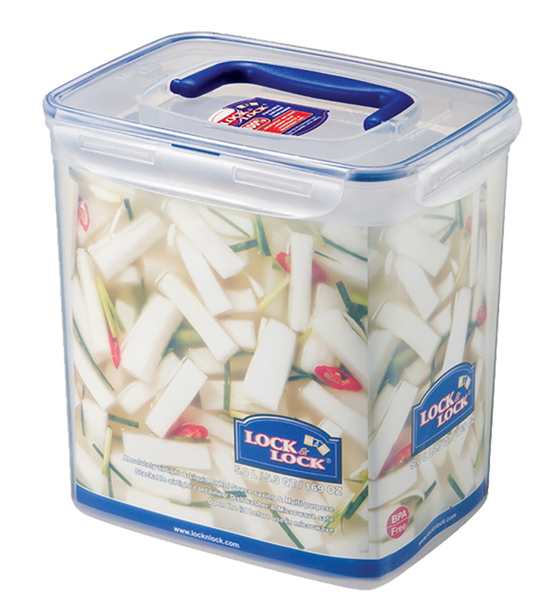 Buy Classic 5 Liters Transparent Plastic Food Storage Container With ...