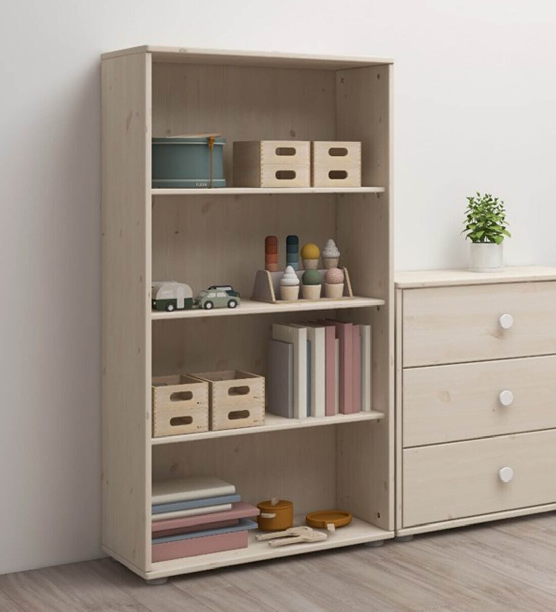 Buy Classic Bookcase With 3 Compartment In White Colour at 100% OFF by ...