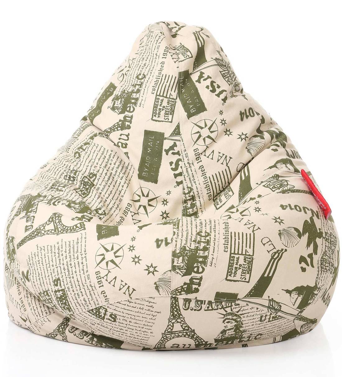 Buy Abstract XXXL Bean Bag with Beans in Multi Colour by Style HomeZ ...