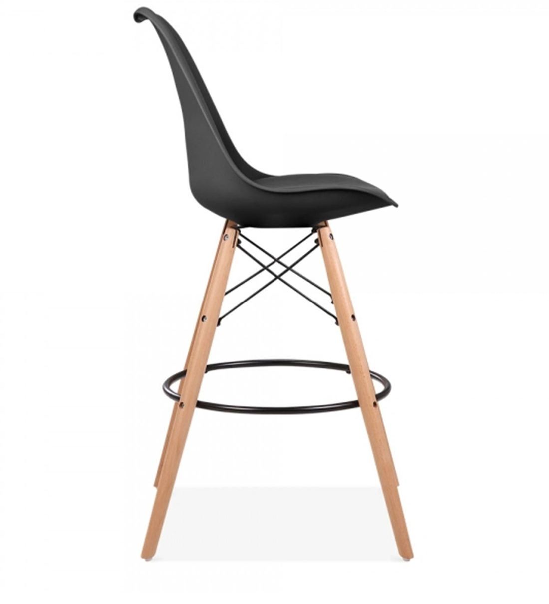 Buy Oreo Full Back Bar Stool in Black Colour by Finch Fox Online - Mid ...