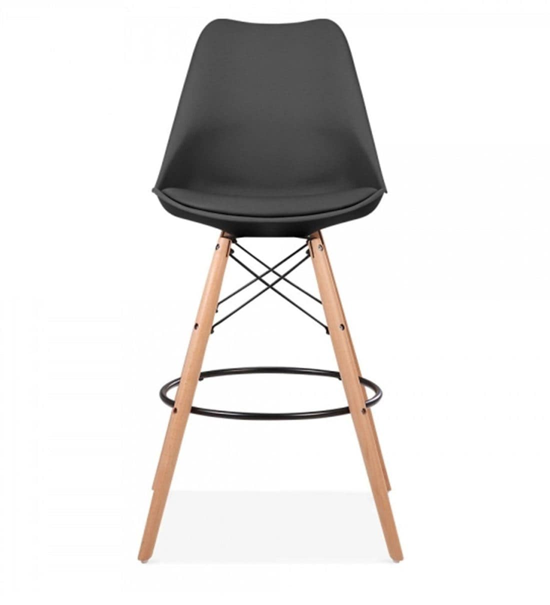 Buy Oreo Full Back Bar Stool in Black Colour by Finch Fox Online - Mid ...
