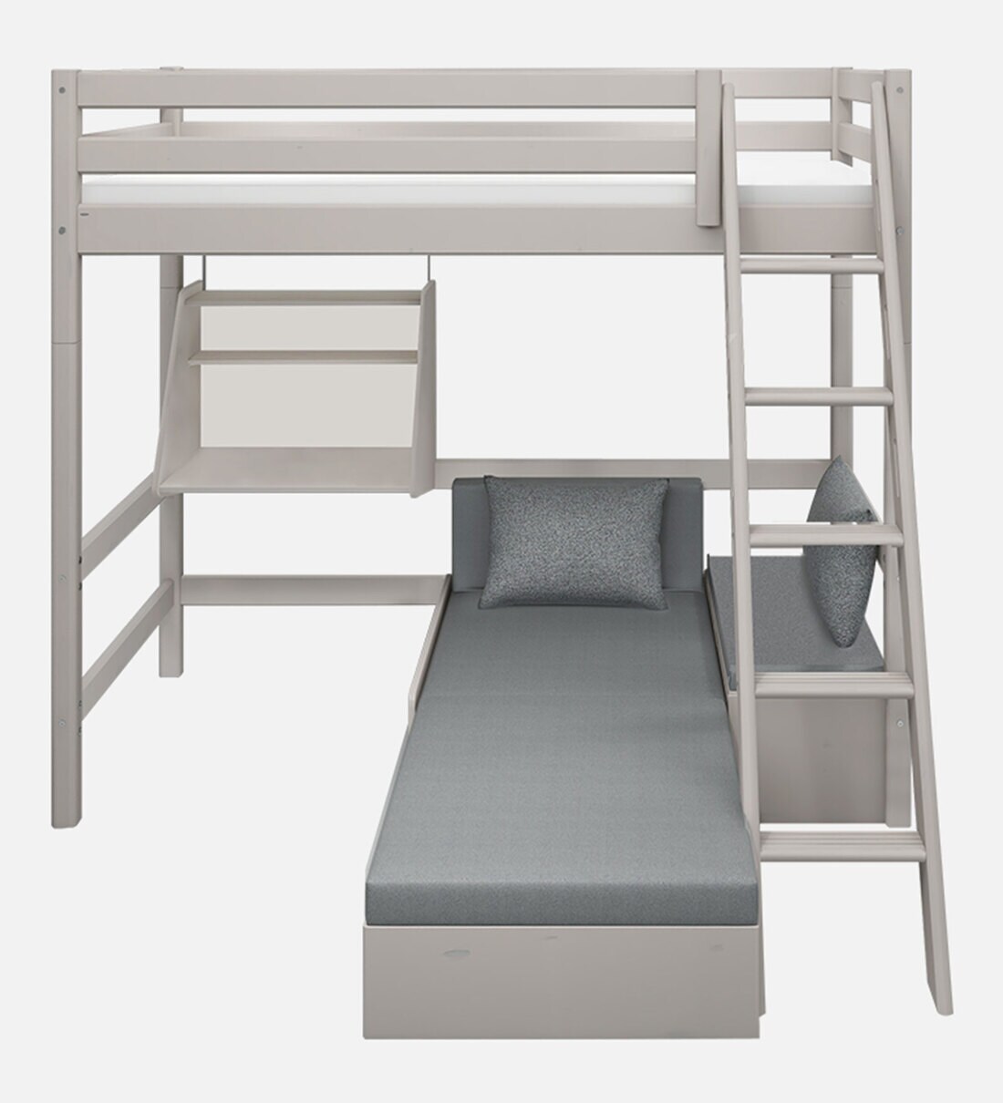 Buy Classic Solid Wood Bunk Bed in Dark Grey Finish by Flexa Online ...