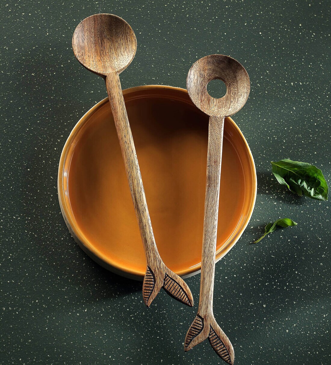 Buy Classic Mango Wood Salad Server Spoon by Ellementry at 10% OFF by ...