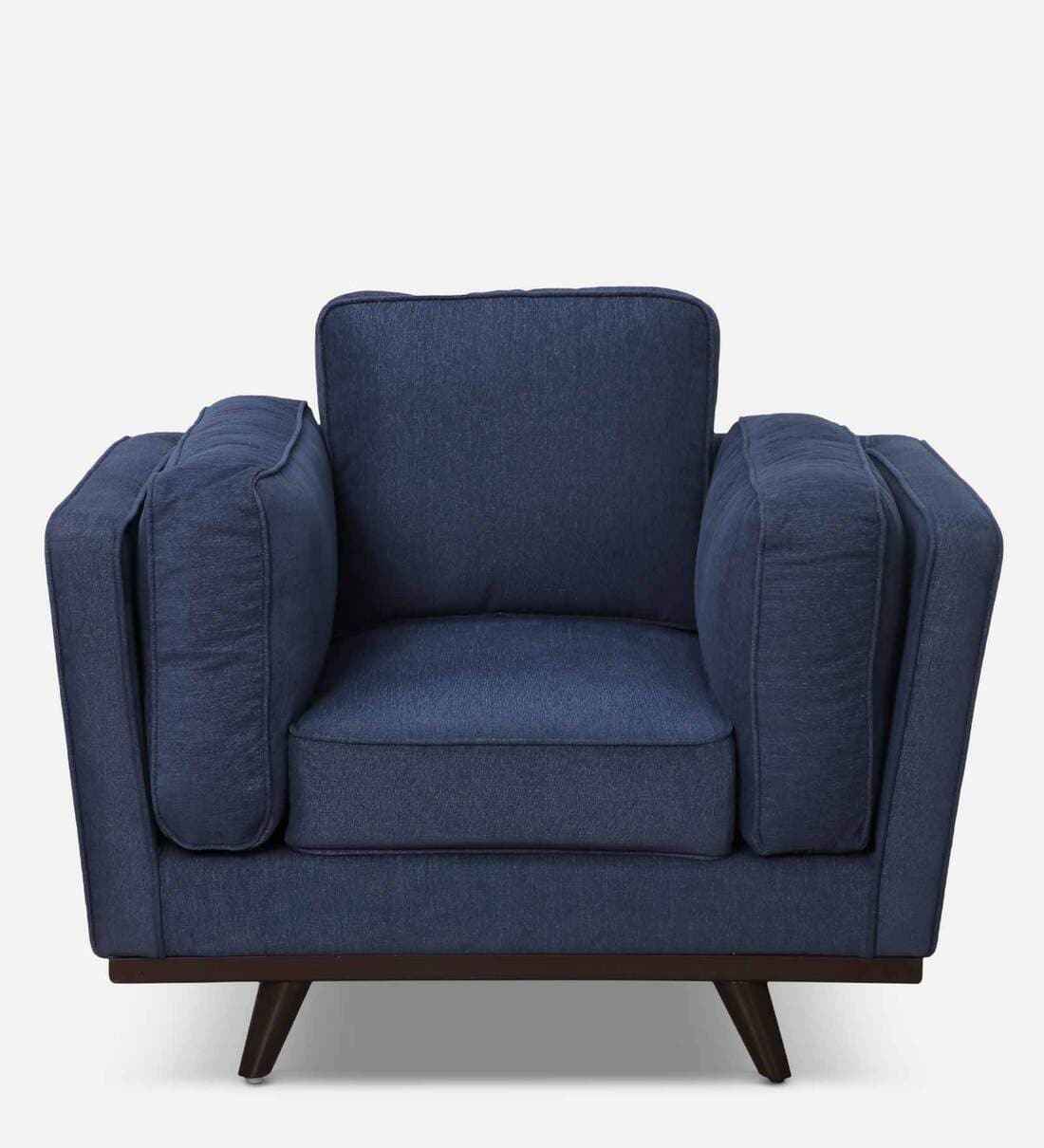 Buy Bruges Fabric 1 Seater Sofa In Navy Blue Colour Online - Lawson 1 ...