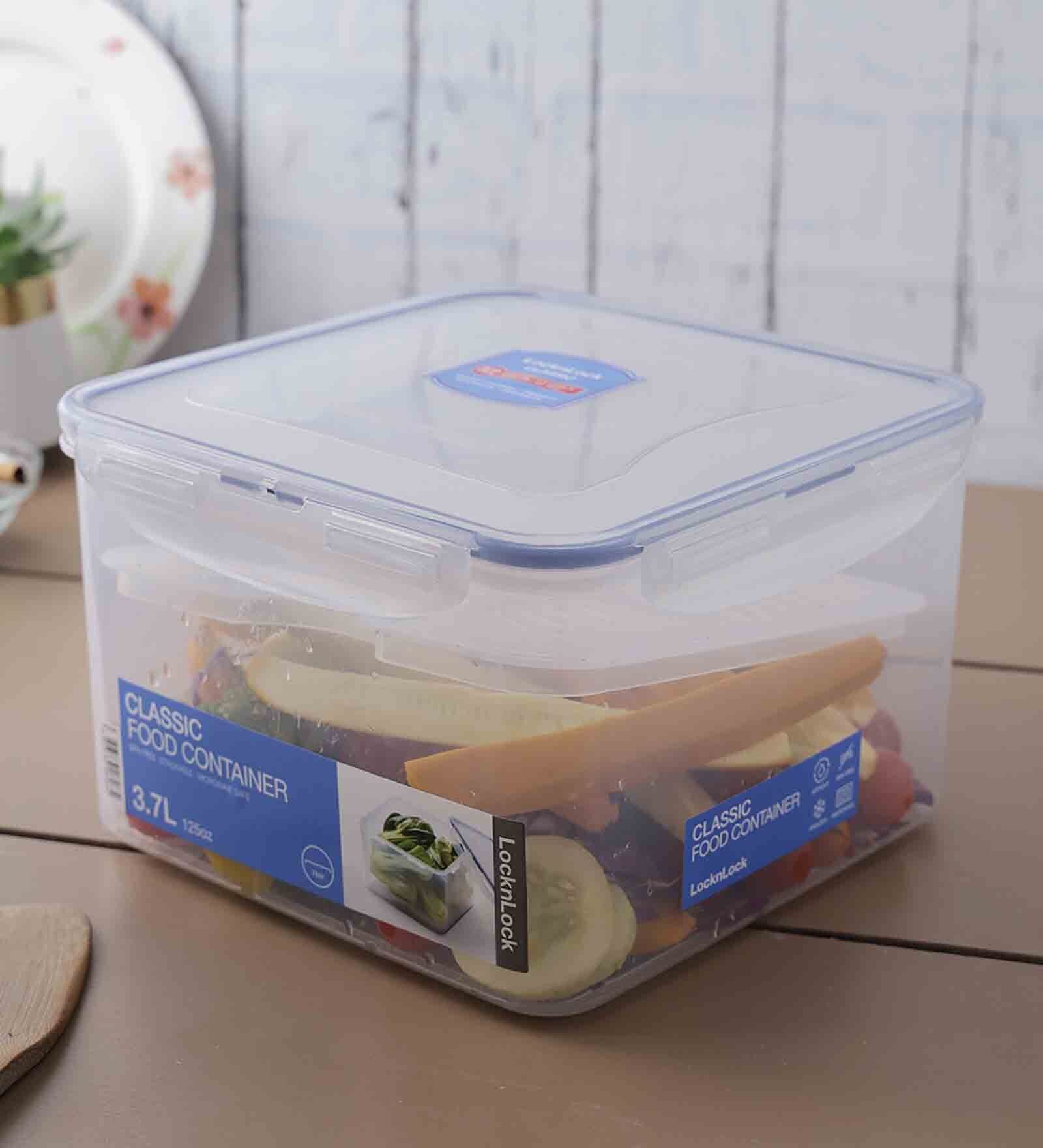 Buy Classic 3.7 Litres Transparent Plastic Airtight Food Storage ...