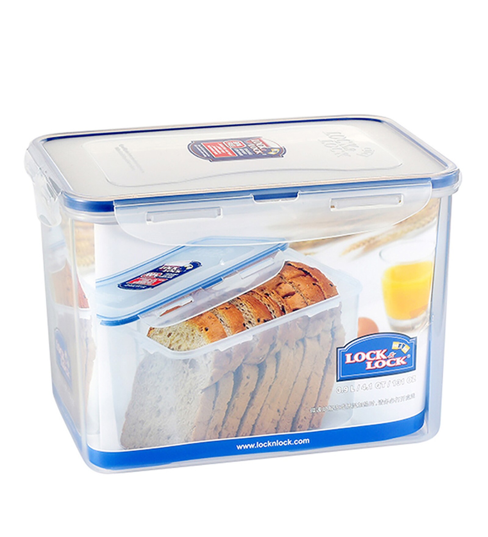 Buy Classic 3.9 Litres Transparent Plastic Airtight Food Storage ...