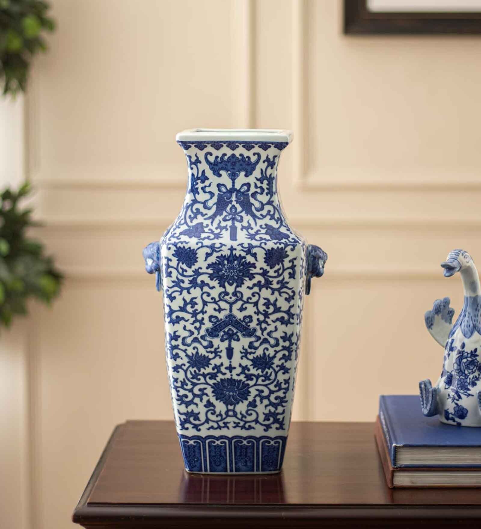 Buy Classic Blue Porcelain Vase by The Decor Kart at 100% OFF by The ...