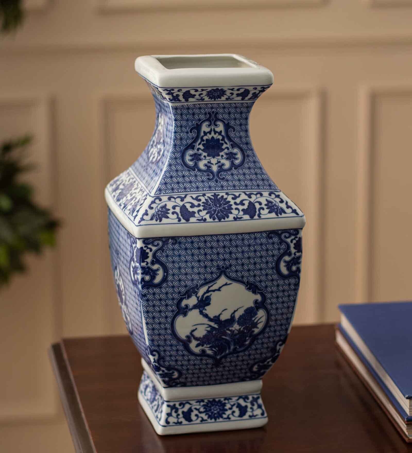 Buy Classic Blue Porcelain Vase by The Decor Kart at 100% OFF by The ...