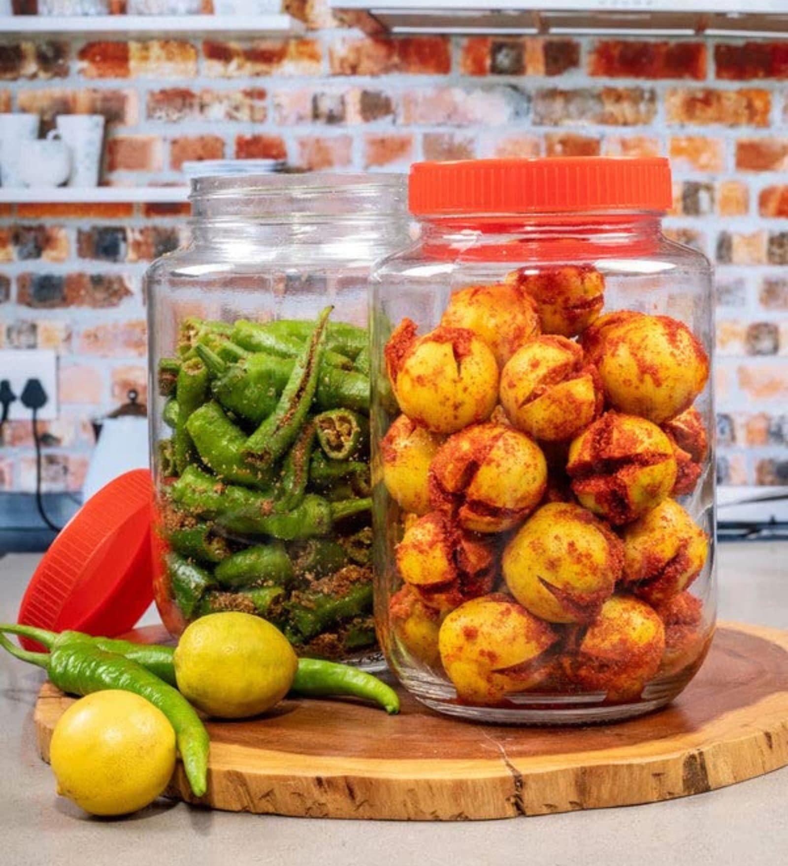 Buy Classic Collection 3 Ltr Round Shape Glass Storage Jar with Plastic ...