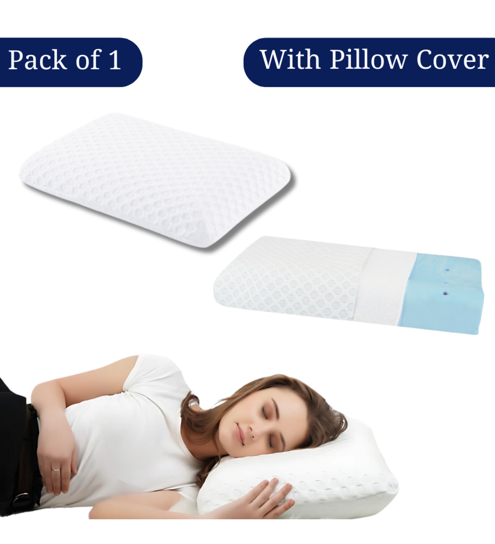 Buy Classic Cool Gel Memory Foam 22 x 14 Inch Pillow at 68% OFF by Dormyo | Pepperfry