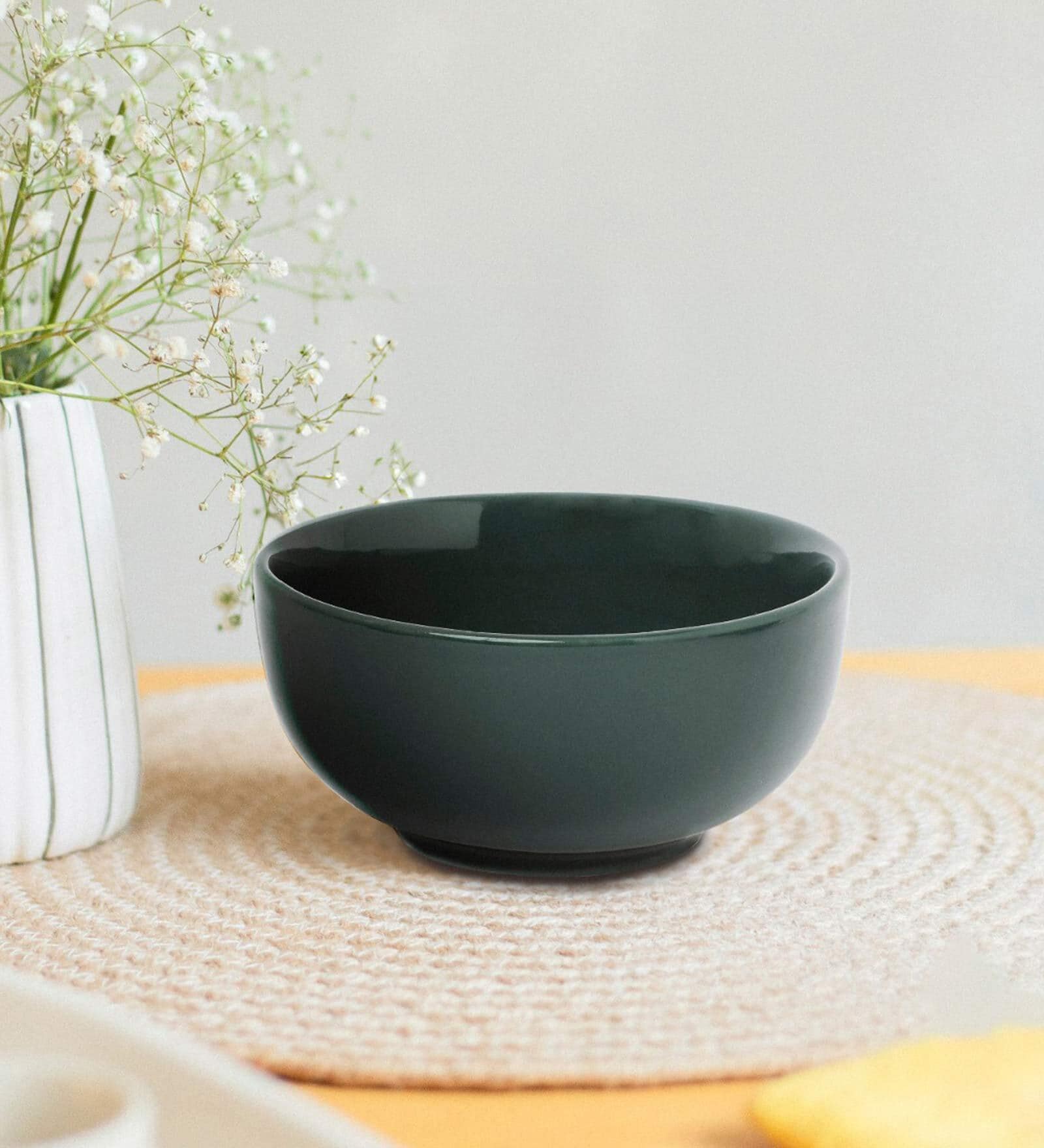 Buy Classic Emerald 280ml Ceramic 1 Pc Dinner Bowl at 49% OFF by 10Club ...