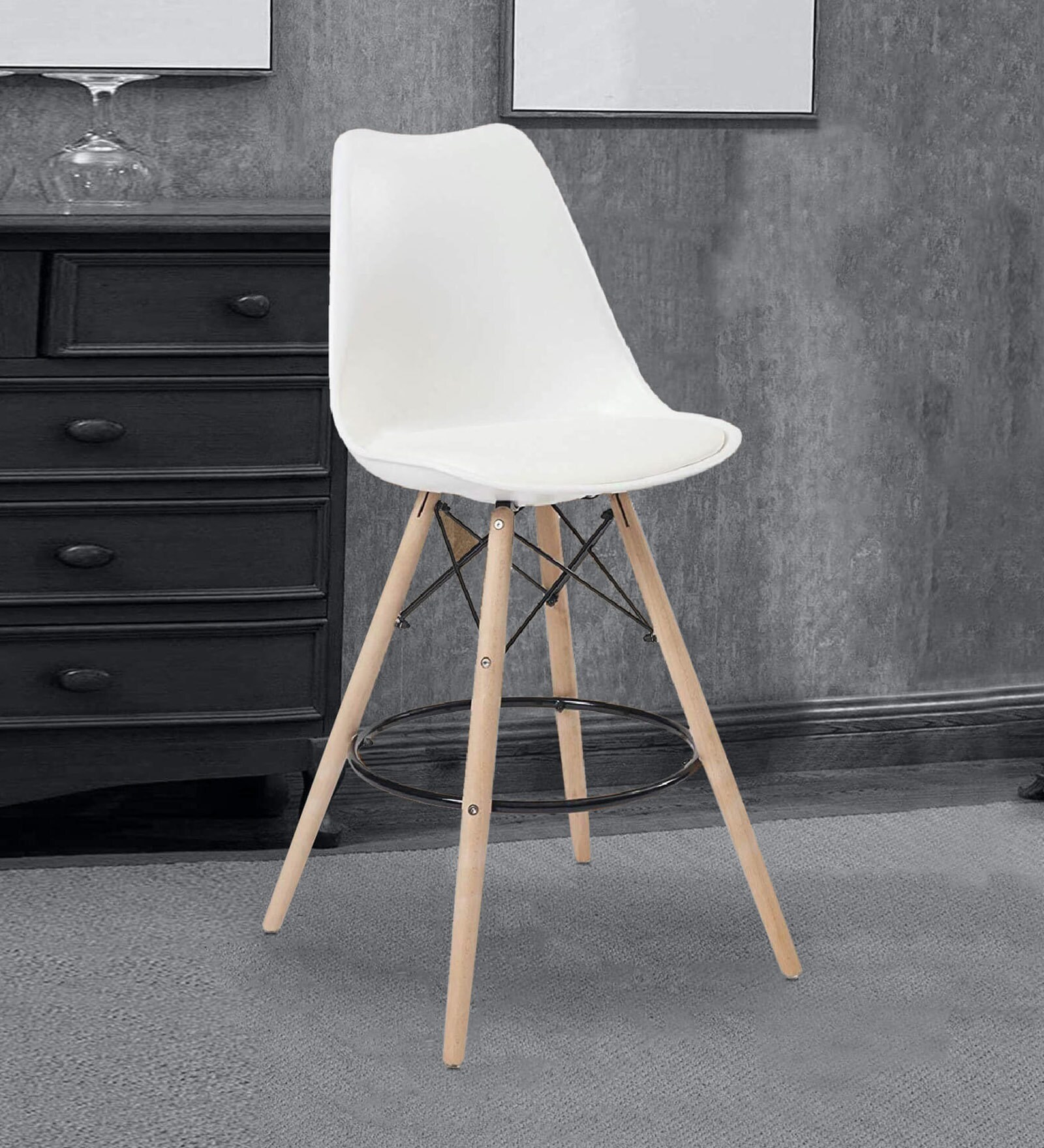 Buy Oreo Plastic Bar Stool In White Colour at 23% OFF by Finch Fox ...