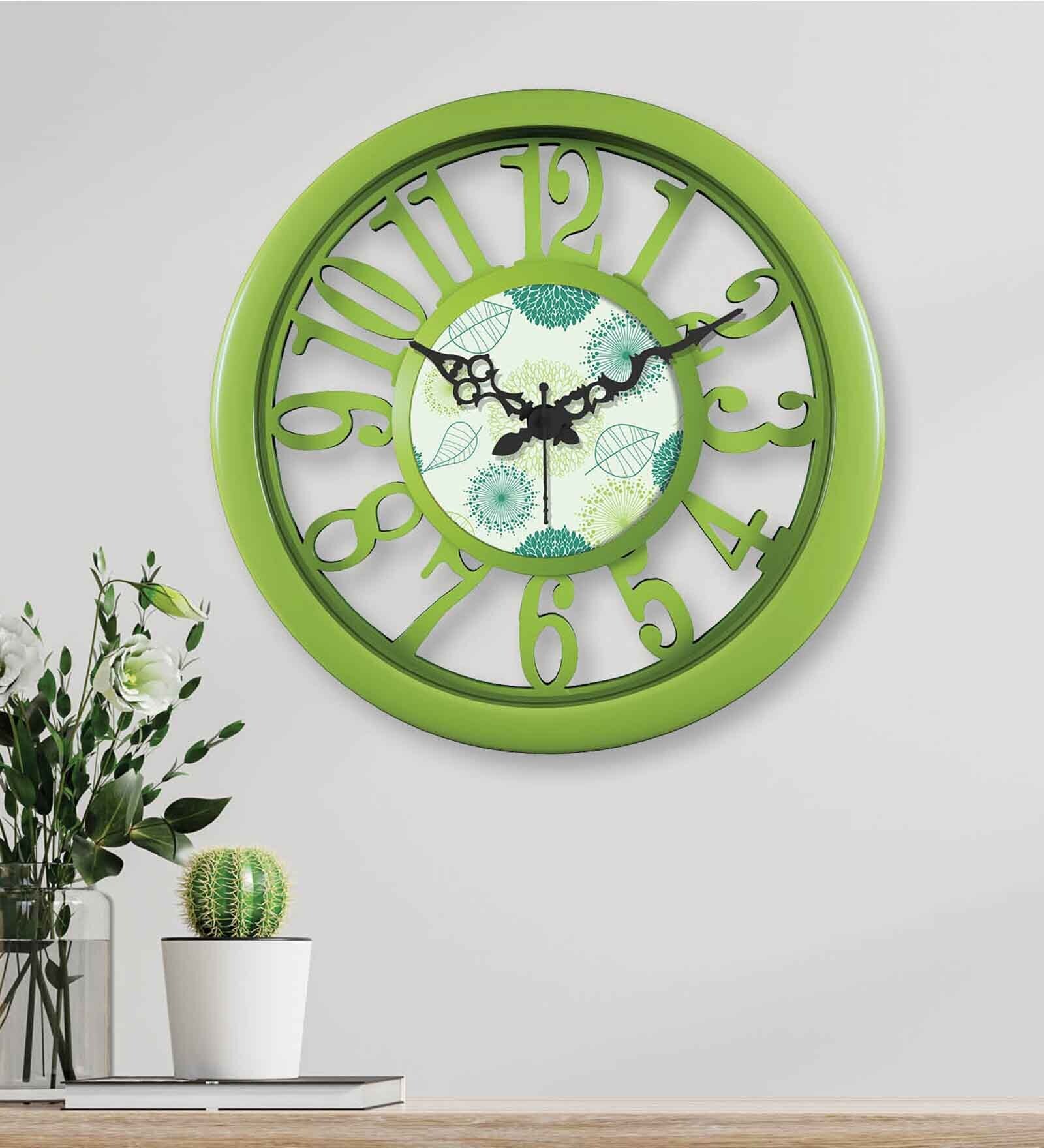 Buy Classic Green Plastic Modern Wall Clock at 14% OFF by Random ...