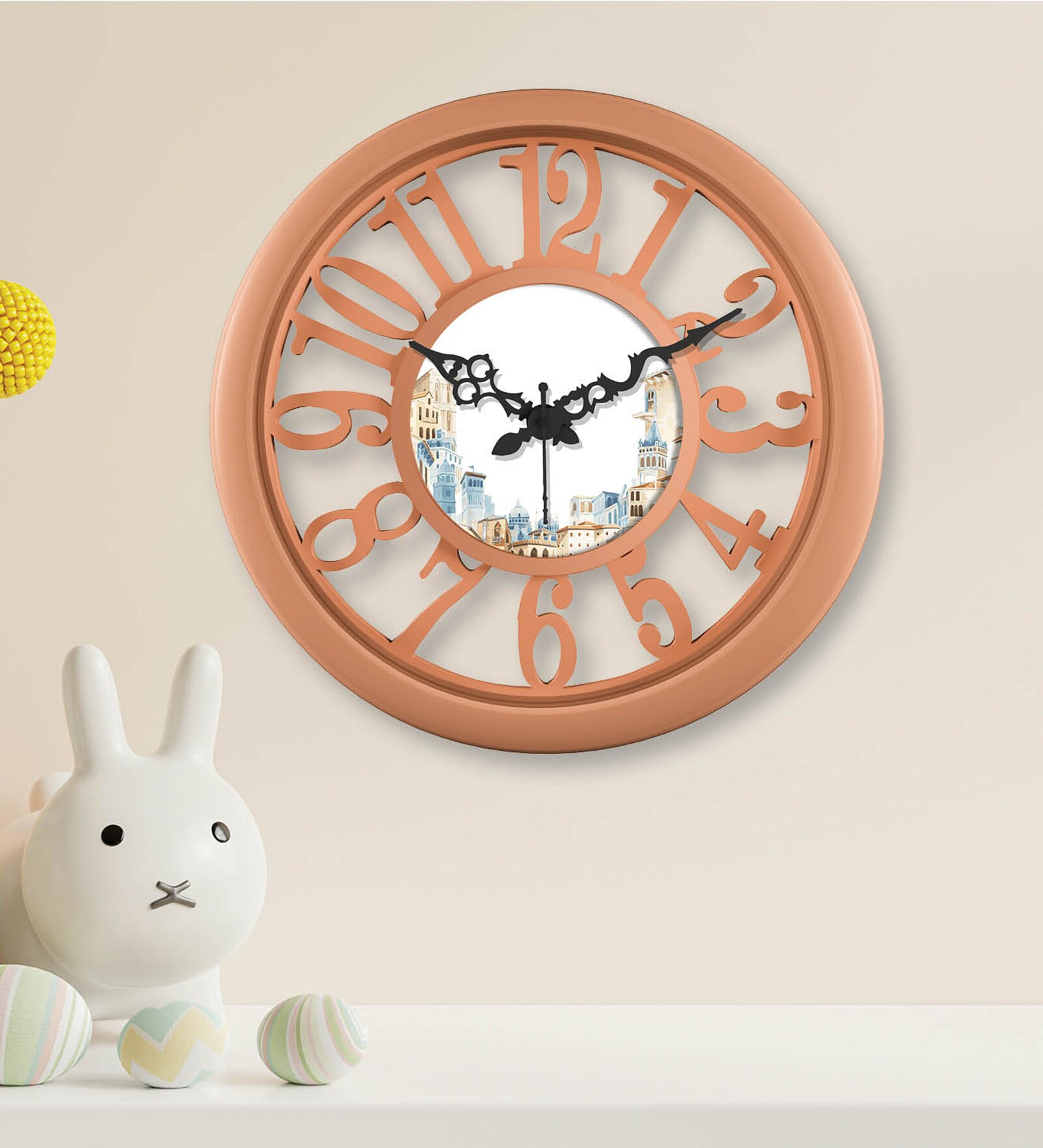 Buy Classic Peach Plastic Modern Wall Clock at 20% OFF by Random ...