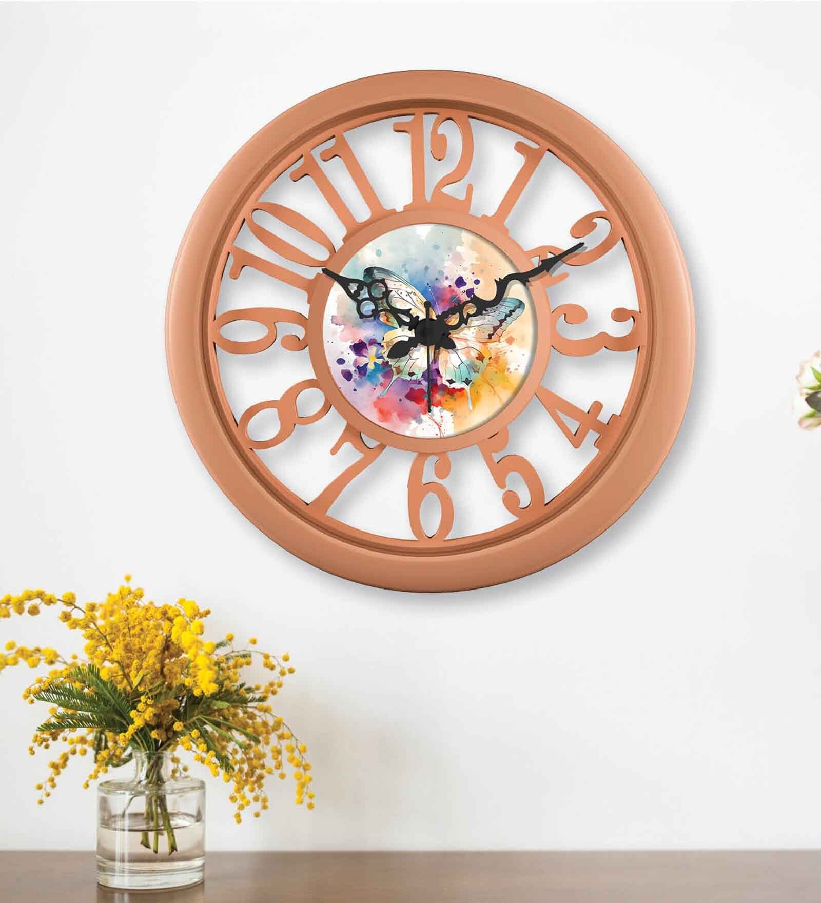 Buy Classic Peach Plastic Modern Wall Clock at 14% OFF by Random ...