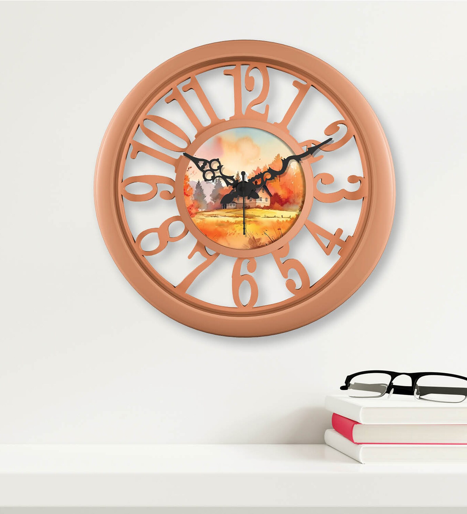 Buy Classic Peach Plastic Modern Wall Clock at 14% OFF by Random ...