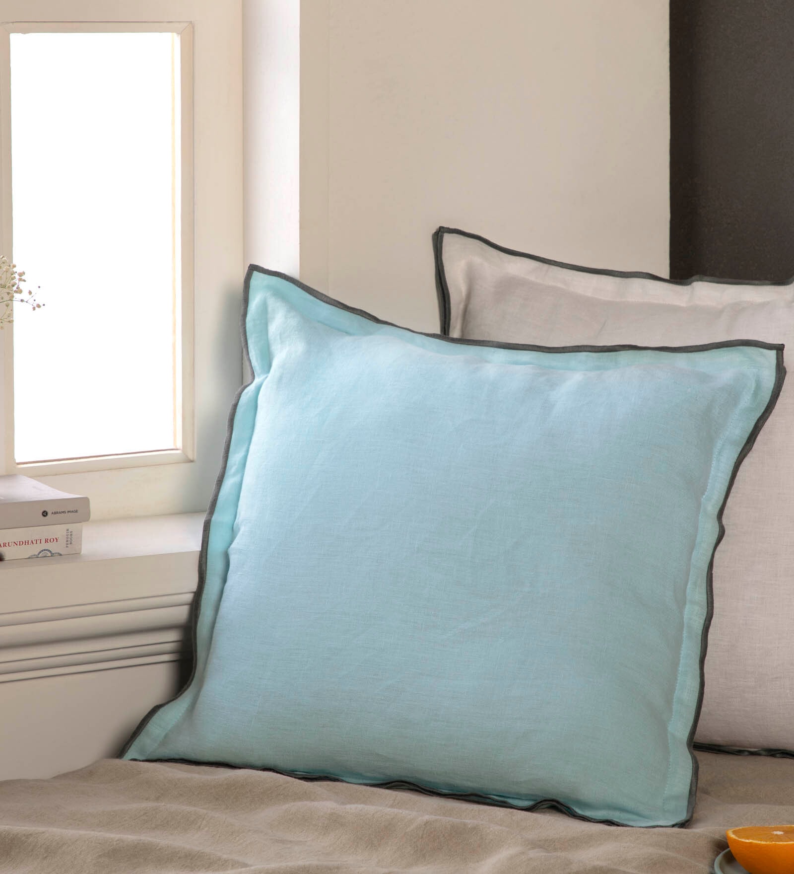 Buy Clay Solid Linen 20 x 20 Inches Cushion Cover by LIVE LINEN at 14% ...