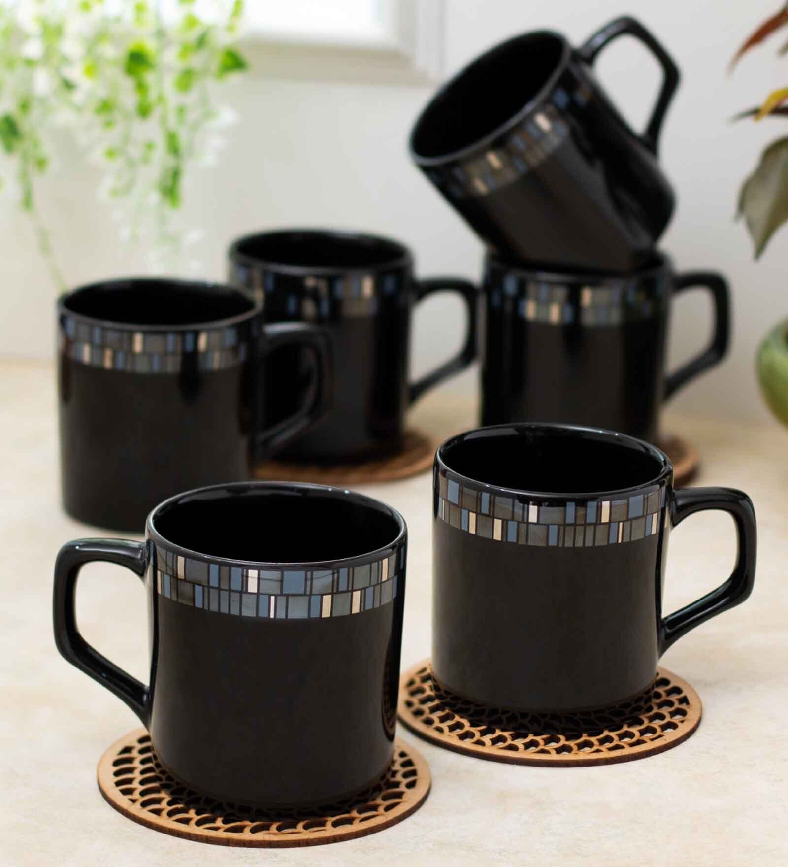 Buy Clay Craft Fine Ceramic Director Tea/Coffee Cup Set Of 6 - 215 ml ...