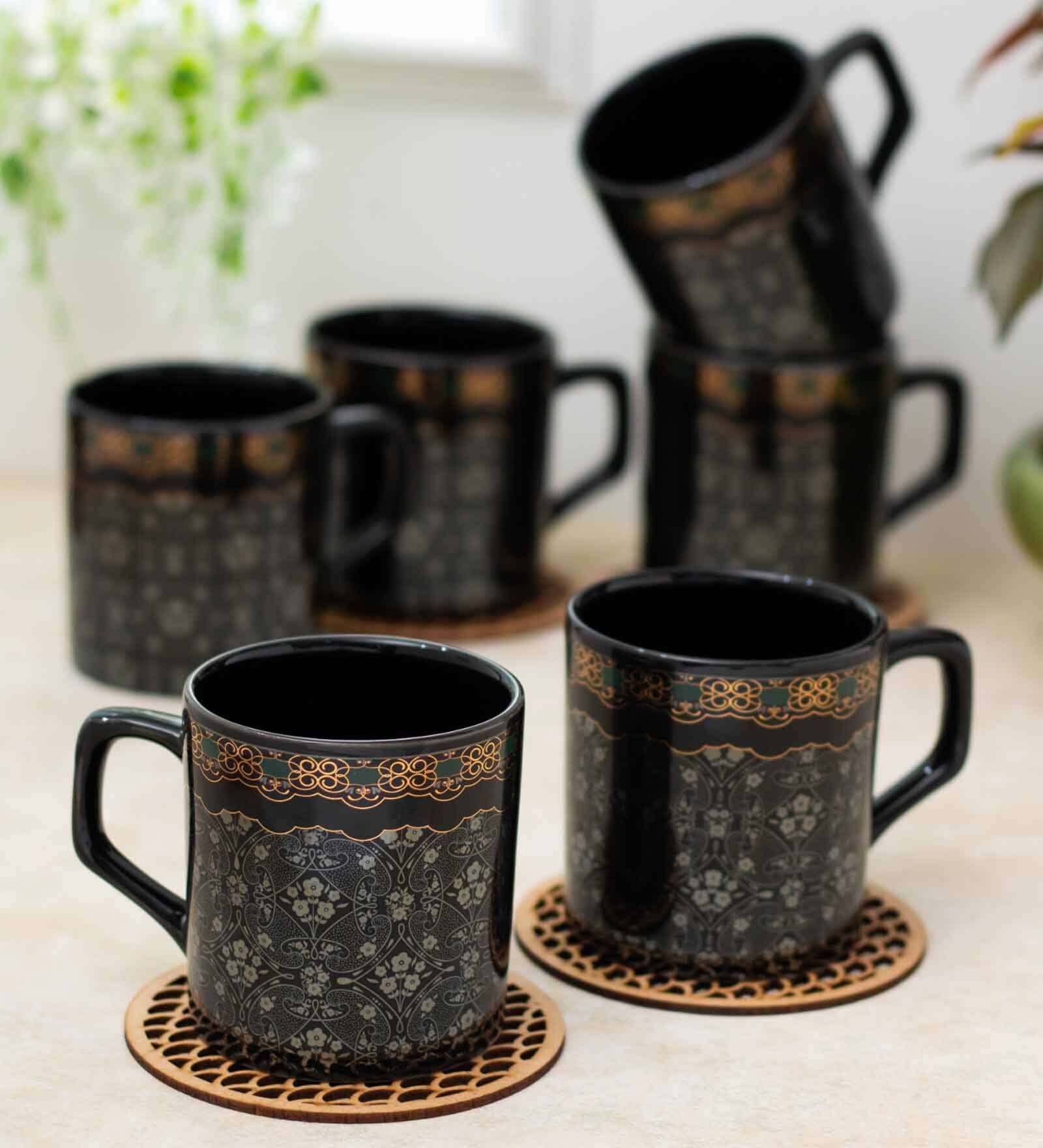 Buy Clay Craft Fine Ceramic Director Tea/Coffee Cup Set Of 6 - 215 ml ...