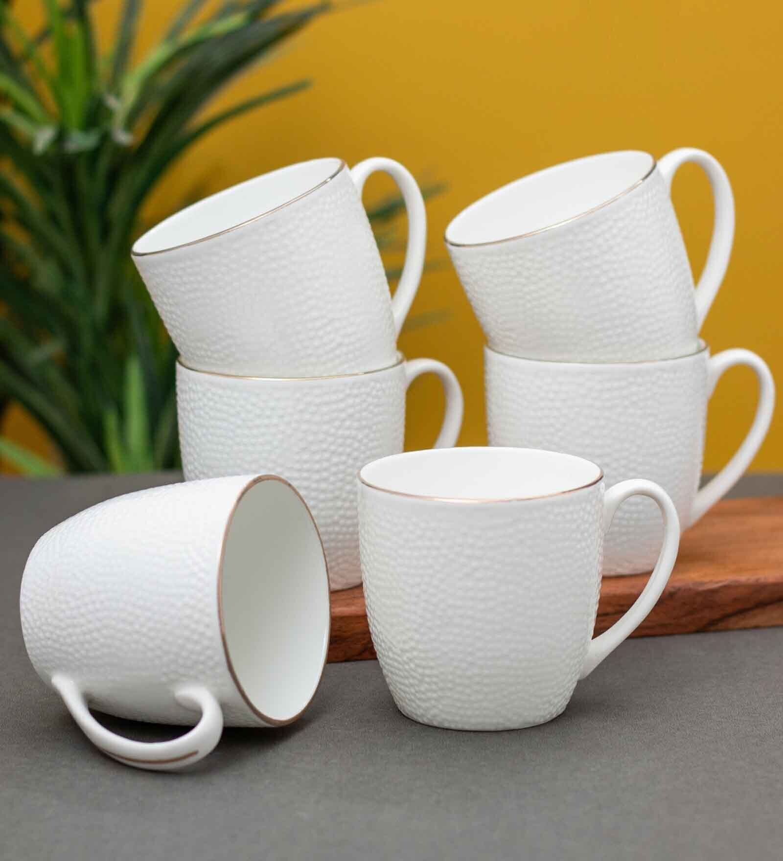 Buy Clay Craft Fine Ceramic Eden Impression Tea/Coffee Cup Set Of 6 ...