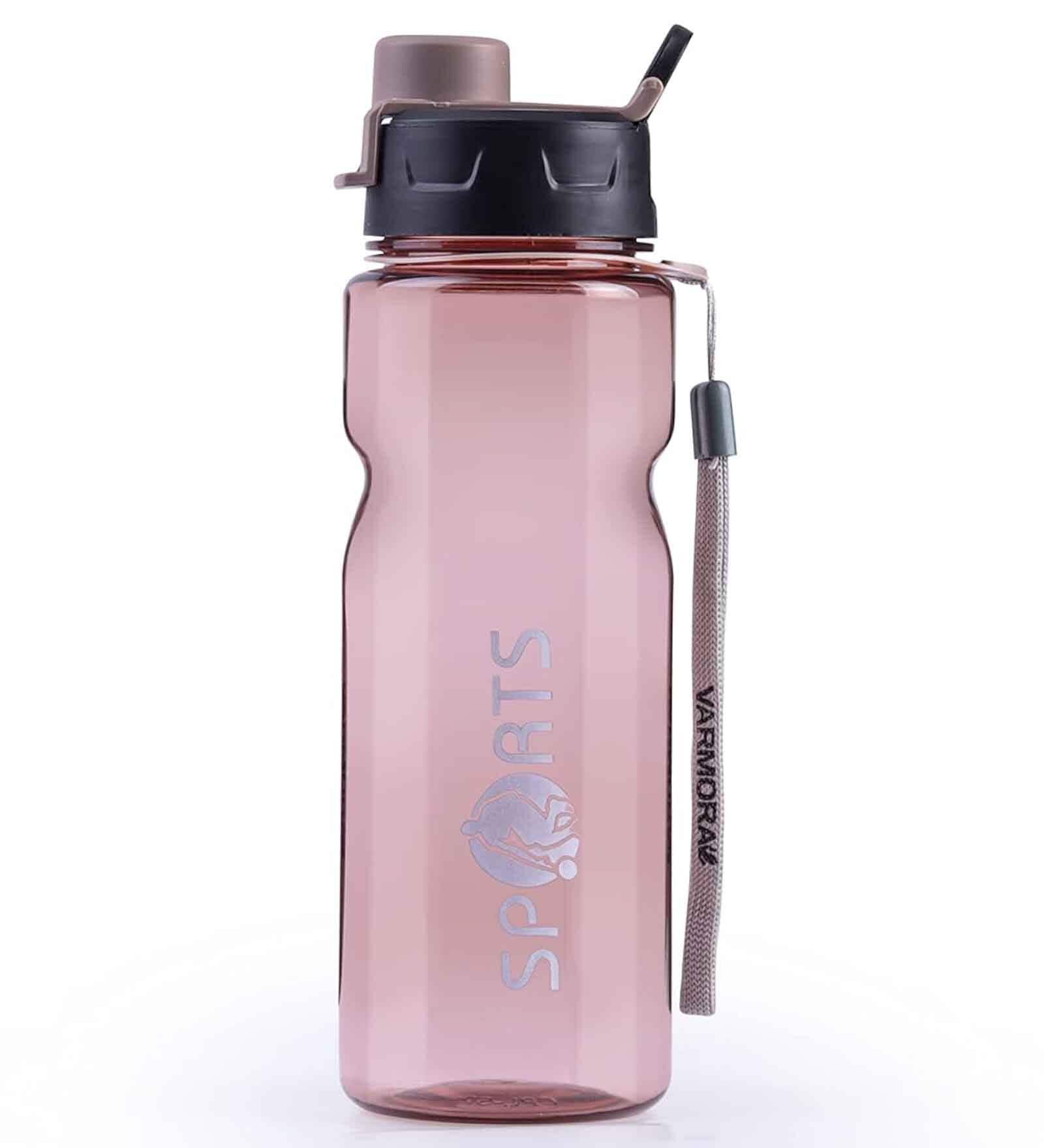 Buy Varmora Clear Sport Plastic Water Bottle 100% Food-Grade Material 650ml, Set of 1 (Brown) at ...