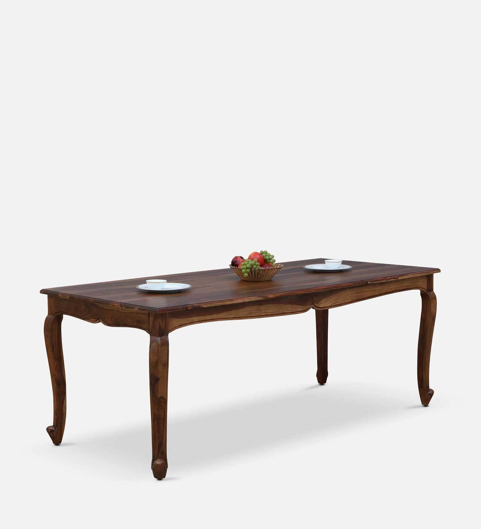 Buy Clifford Sheesham Wood 8 Seater Dining Table In Rustic Teak Finish ...