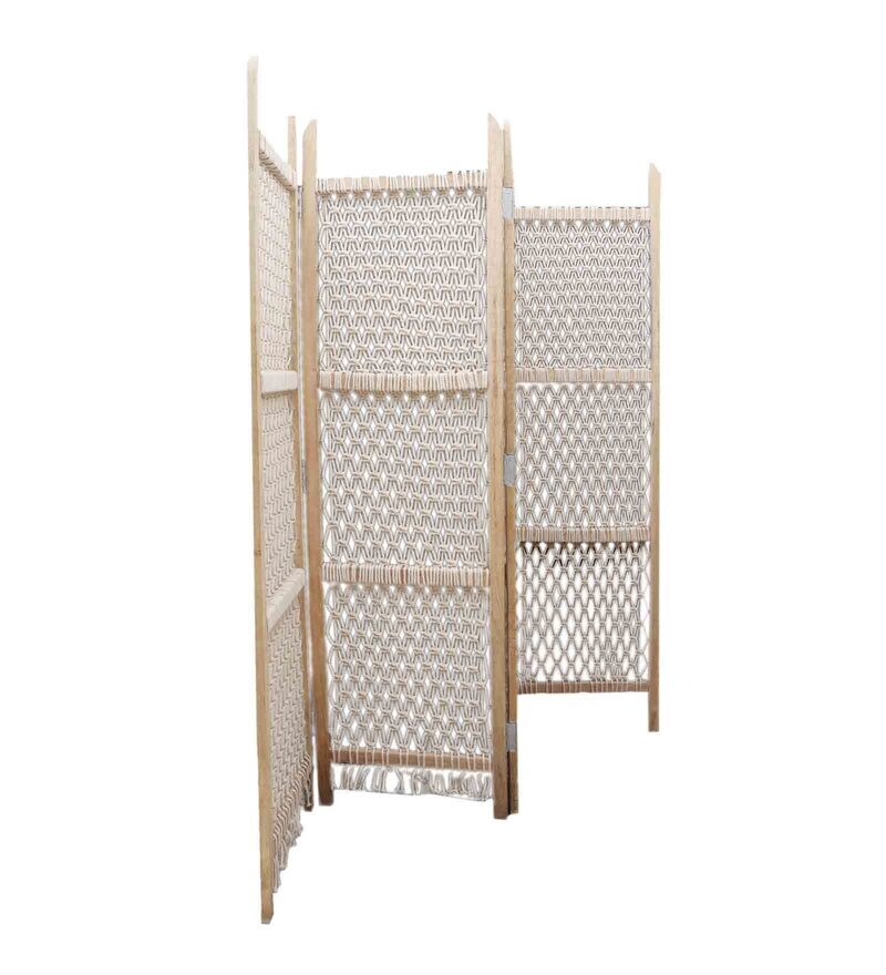 Buy Clark Macrame Room Divider in Off White Colour by Craft Palette ...