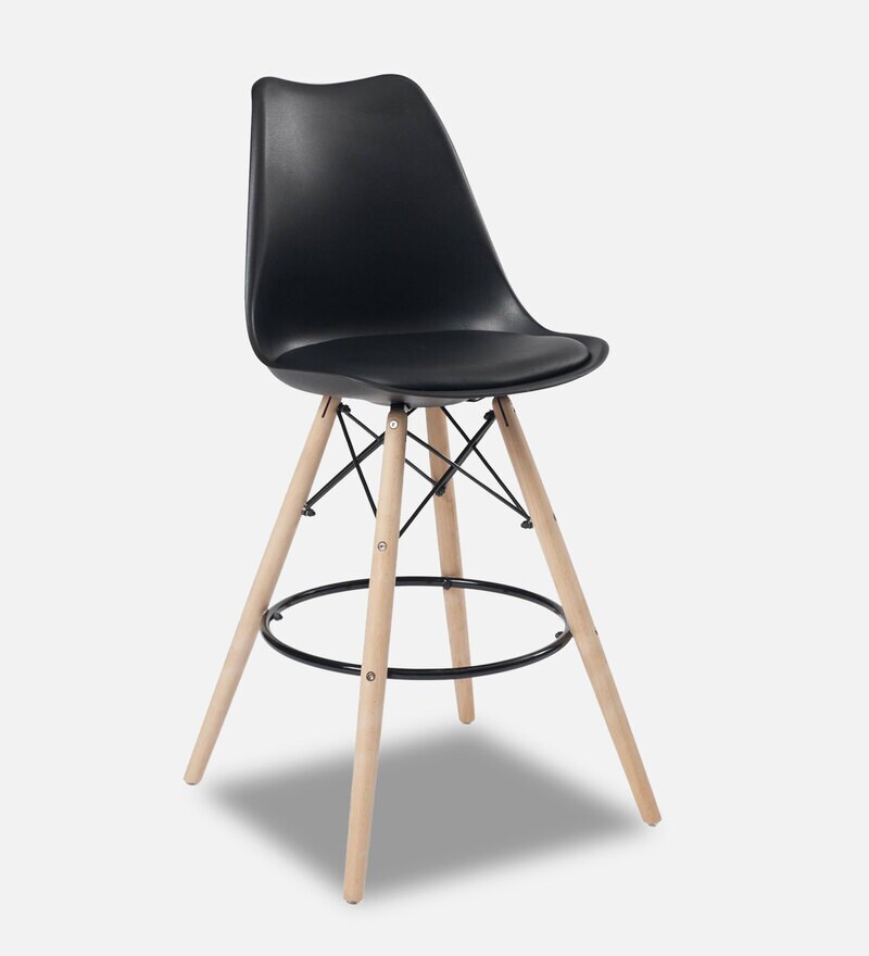 Buy Oreo Full Back Bar Stool in Black Colour by Finch Fox Online - Mid ...
