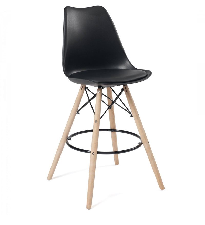 Buy Oreo Full Back Bar Stool in Black Colour by Finch Fox Online - Mid ...