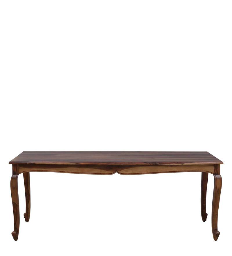 Buy Clifford Solid Wood 8 Seater Dining Table In Rustic Teak Finish By ...