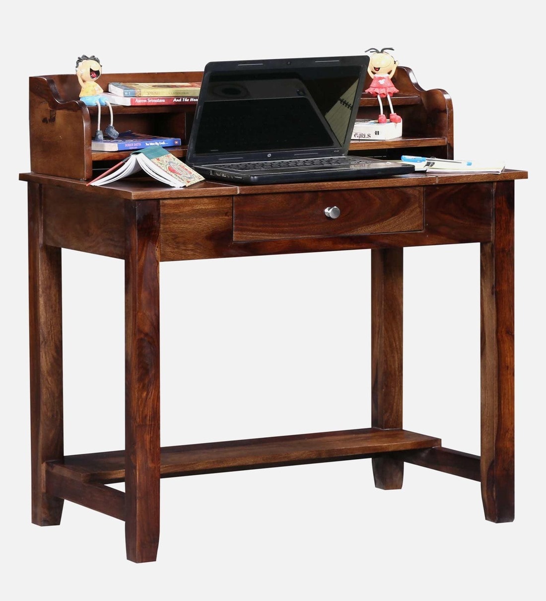 Buy Codrington Sheesham Wood Writing Table In Provincial Teak Finish ...
